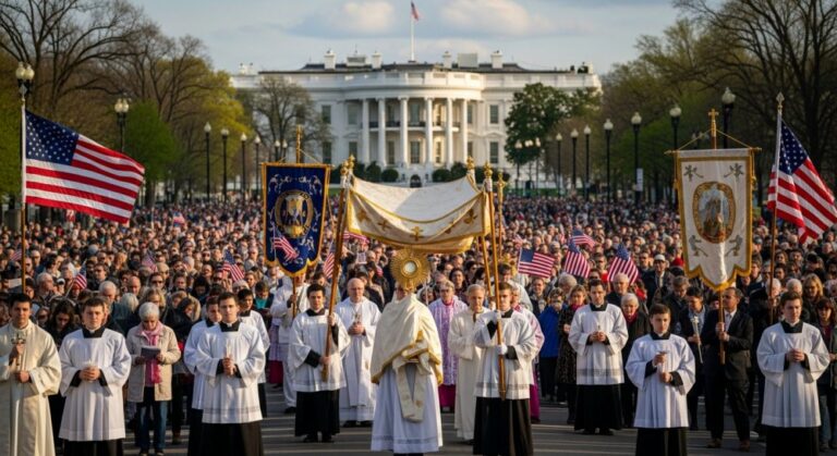 Catholics March on White House in Massive Prayer Procession - Crystal ...
